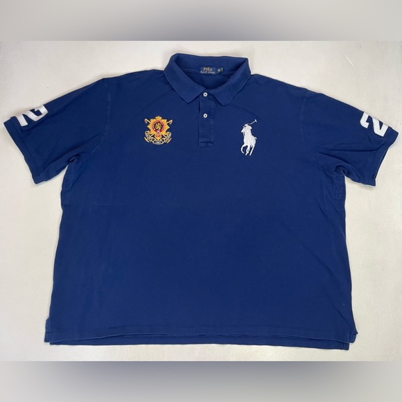Polo by Ralph Lauren | Shirts | Polo Ralph Lauren Blackwatch Rugby Polo Shirt Men 3xlt Blue Big ...